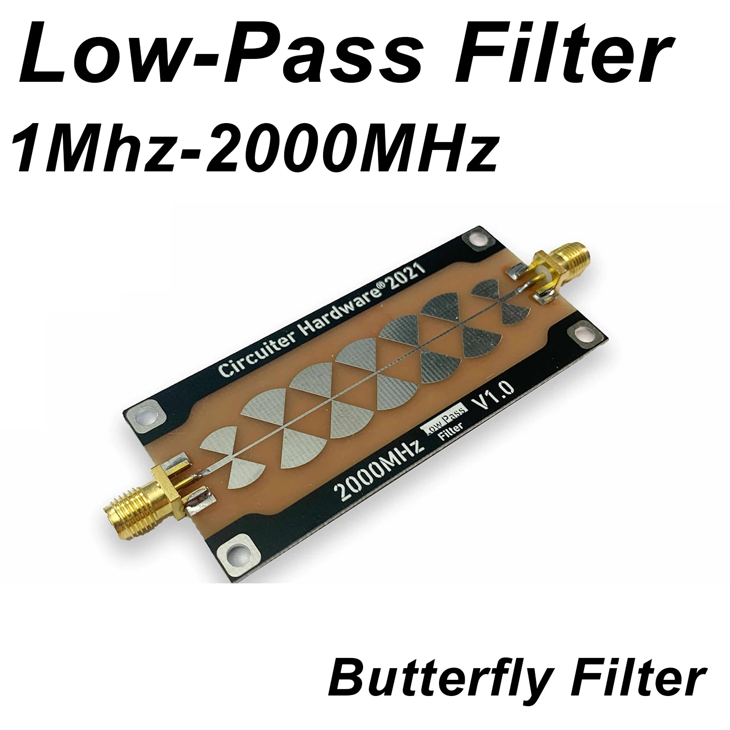 1Mhz-2000Mhz-Butterfly-low-pass-filter-Butterfly-microstrip-line-filter ...
