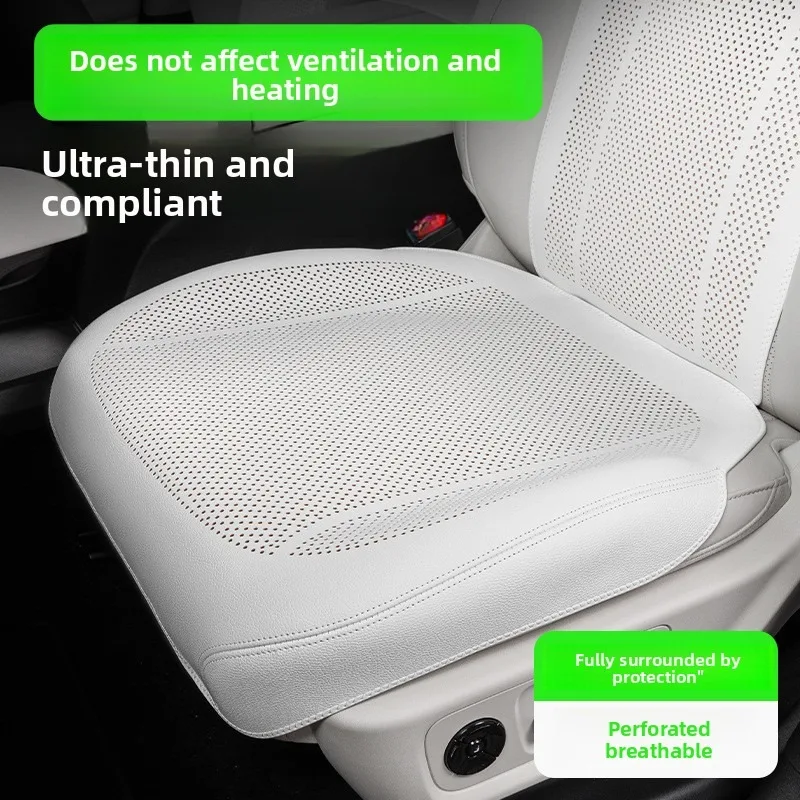 Leather Car Seat Cushion Thin Breathable Hole Summer Car Interior Seat ...