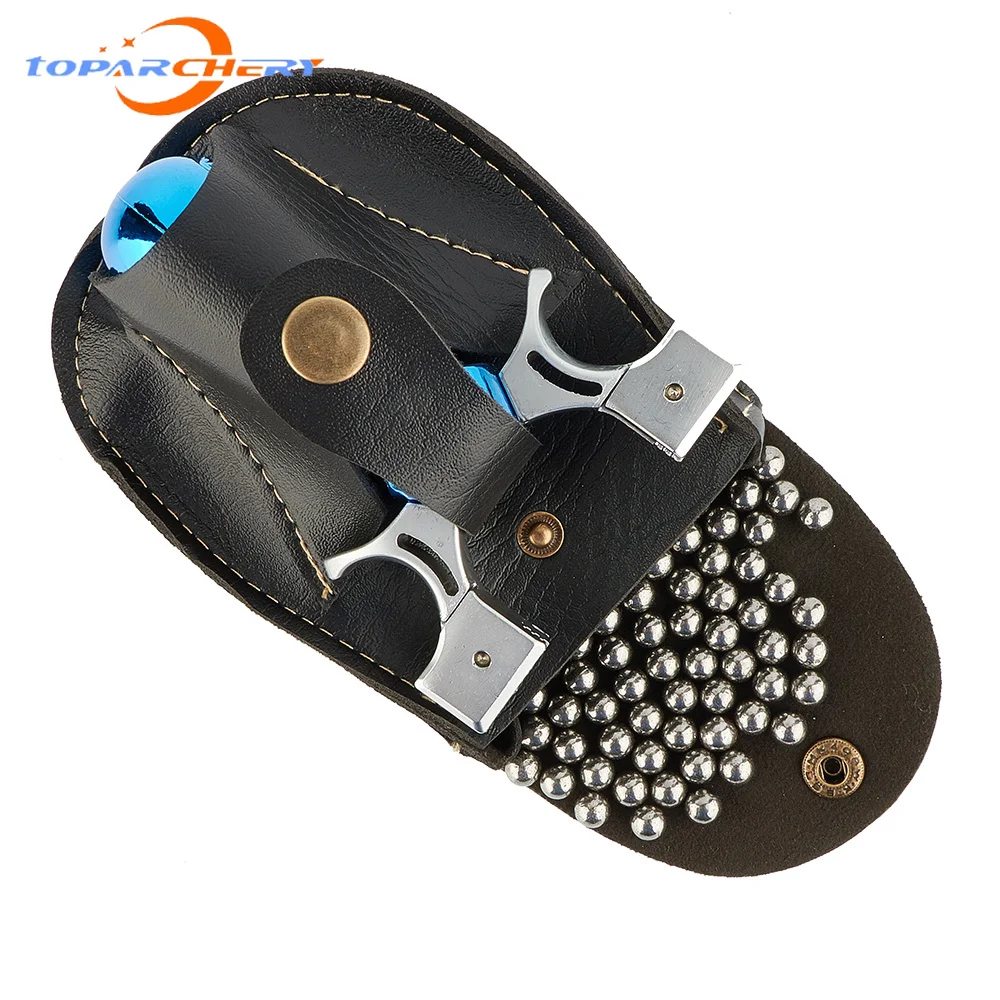 Slingshot Balls Pouch Bag PU Leather Hunting Catapult Case Holder Belt ...