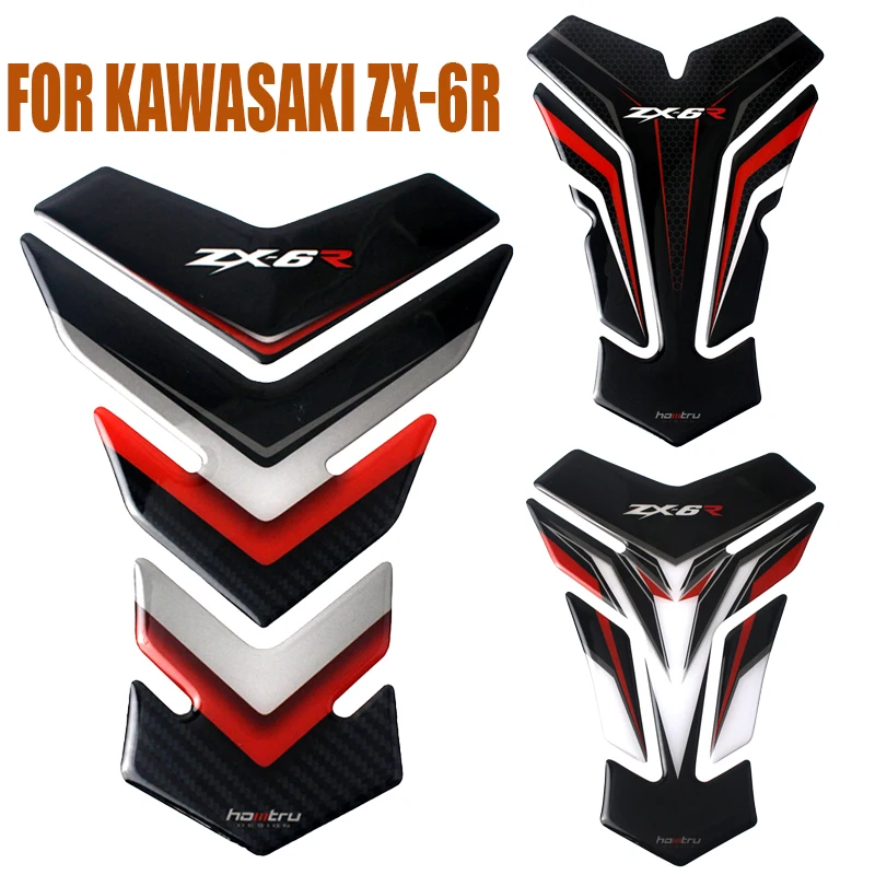 For-Kawasaki-ZX6R-ZX-6R-636-3D-Resin-Fuel-Tank-Pad-Protection-Sticker ...