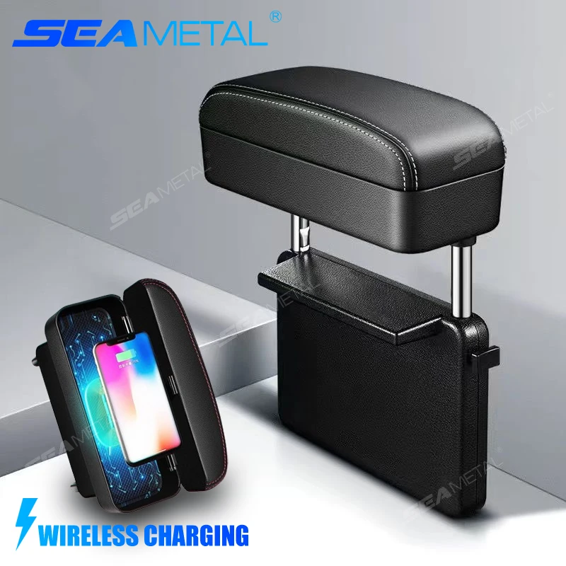 SEAMETAL-Car-Arm-Rest-Box-Extension-Wireless-Charging-Center-Console ...