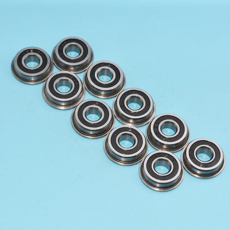10Pcs F623 F686 F688 F689 F695 F696 F698 -2RS Bearing 5x13x4mm Flanged ...