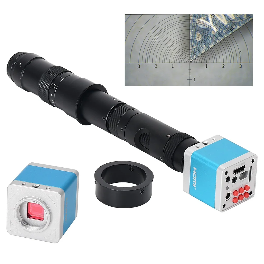 4k Uhd Digital Microscope Hdmi Usb 3.0 Sony Imx334 300x Lens With Scale ...