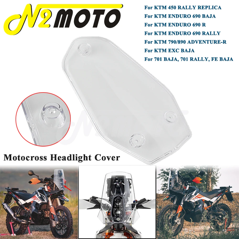 Motocross Rally Fairing Headlight Cover Dirt Bike Headlamp Windshield ...