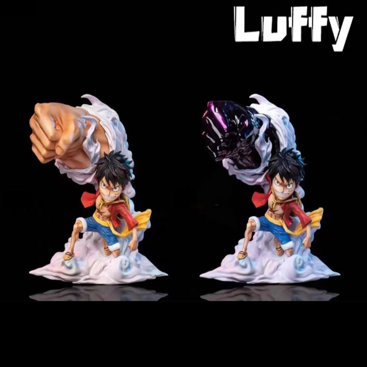 10cm One Piece Figure Third Gear BigFist Luffy Statue Combat Scene PVC ...