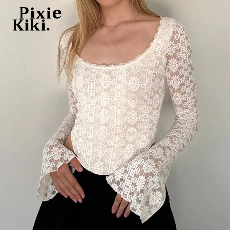 PixieKiki-French-Vintage-White-Lace-Shirts-Blouses-Y2k-Coquett-Clothes-Irregular-Hem-Sheer-Flare ...