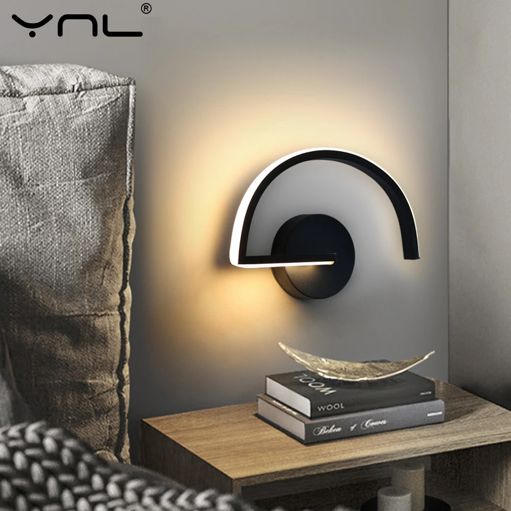 Modern Nordic LED Wall Sconce โคมไฟตกแต่งบ้านติดผนังภายใน85 265V Bight ...