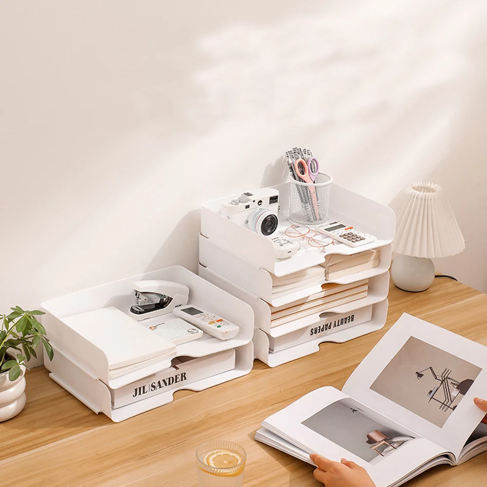 Stackable-Desk-Organizer-Paper-Tray-Holder-Office-Desktop-File-Letter ...