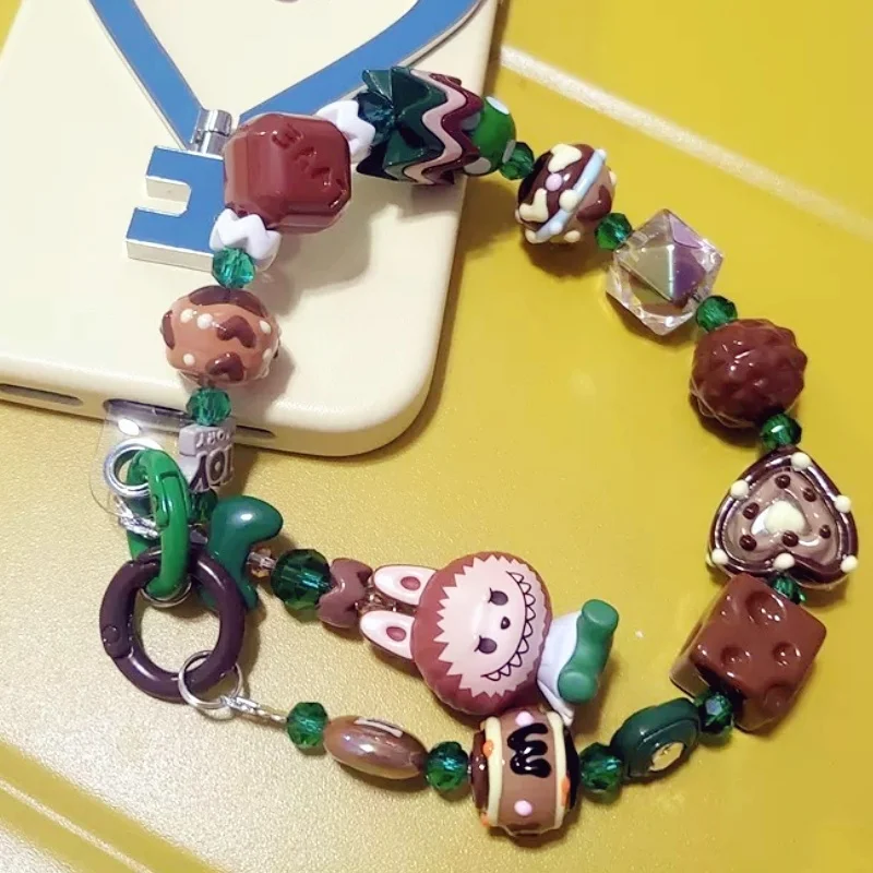 2024-New-Labubu-Phone-Anti-lost-Lanyard-Key-Short-Wrist-Pendant-Macaron ...