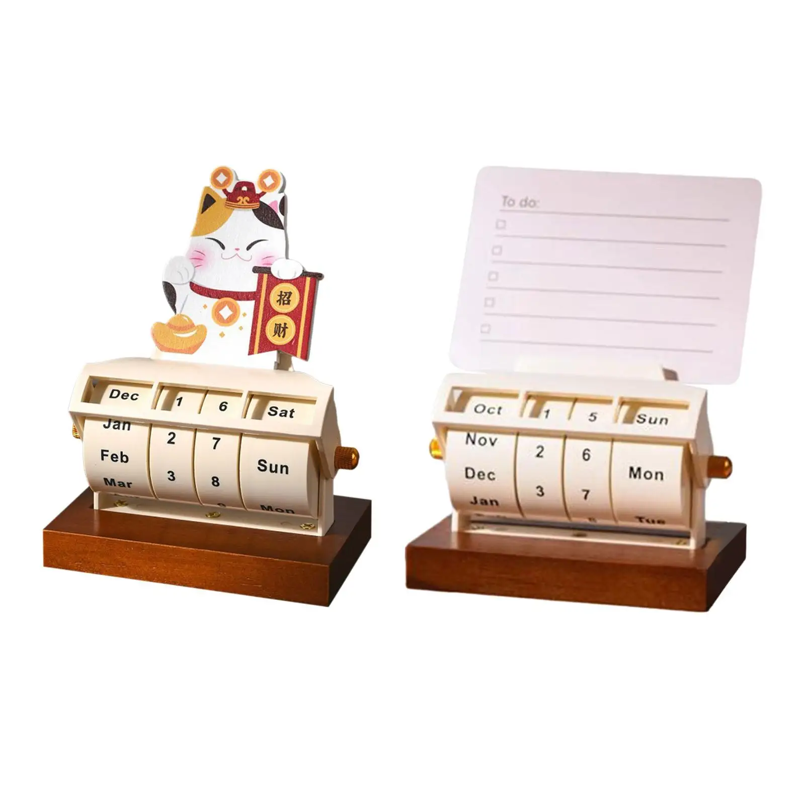 Table Calendar Flip Perpetual Calendar Home Decor Reusable Daily Use ...