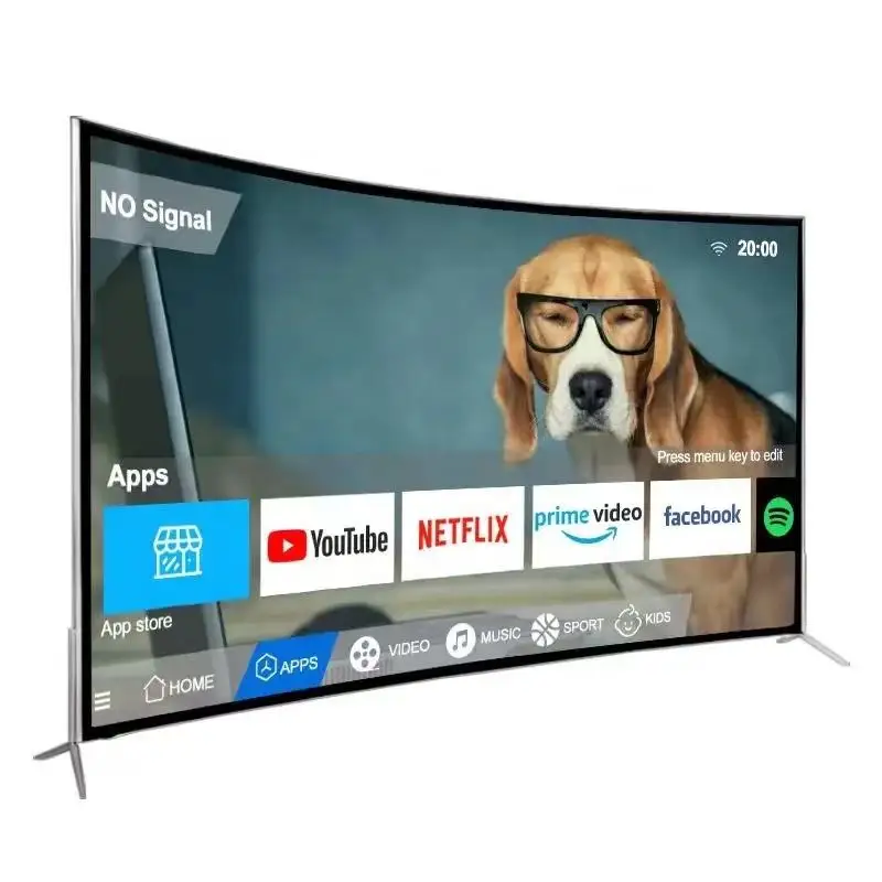 Smart-LED-TV-Android-TV-Slim-Associa-o-Casa-Curvo-50-55-60-65-Polegada ...