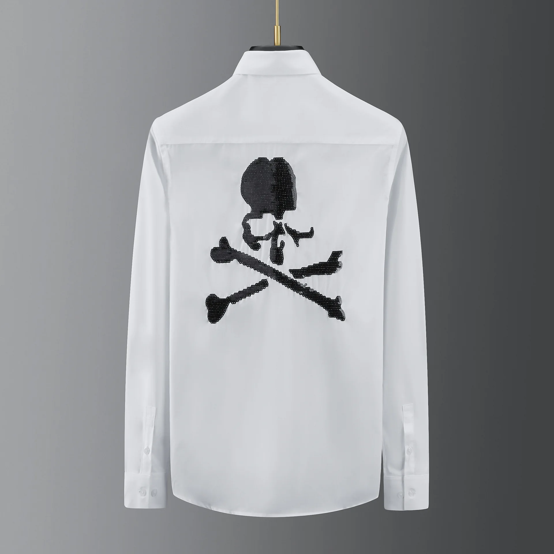 Novo 2022 homens de luxo crânio mmj strass mastermind moda algodão ...