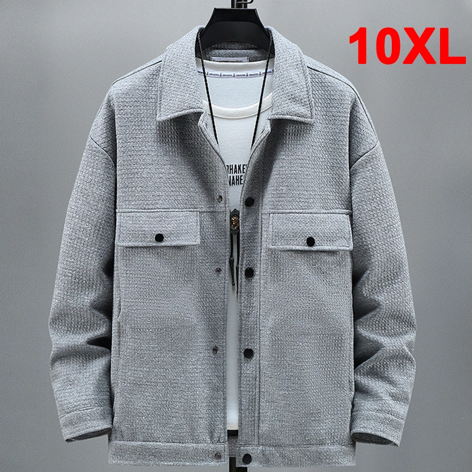 Cargo Jacket Men 10XL Plus Size Coats Jackets Spring Autumn Fashion ...