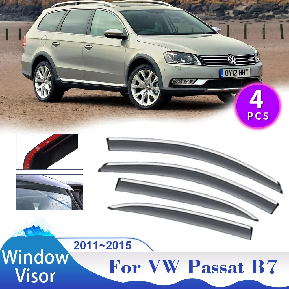 Window-Visor-for-Volkswagen-VW-Passat-B7-2011-2015-Sun-Rain-Guard ...
