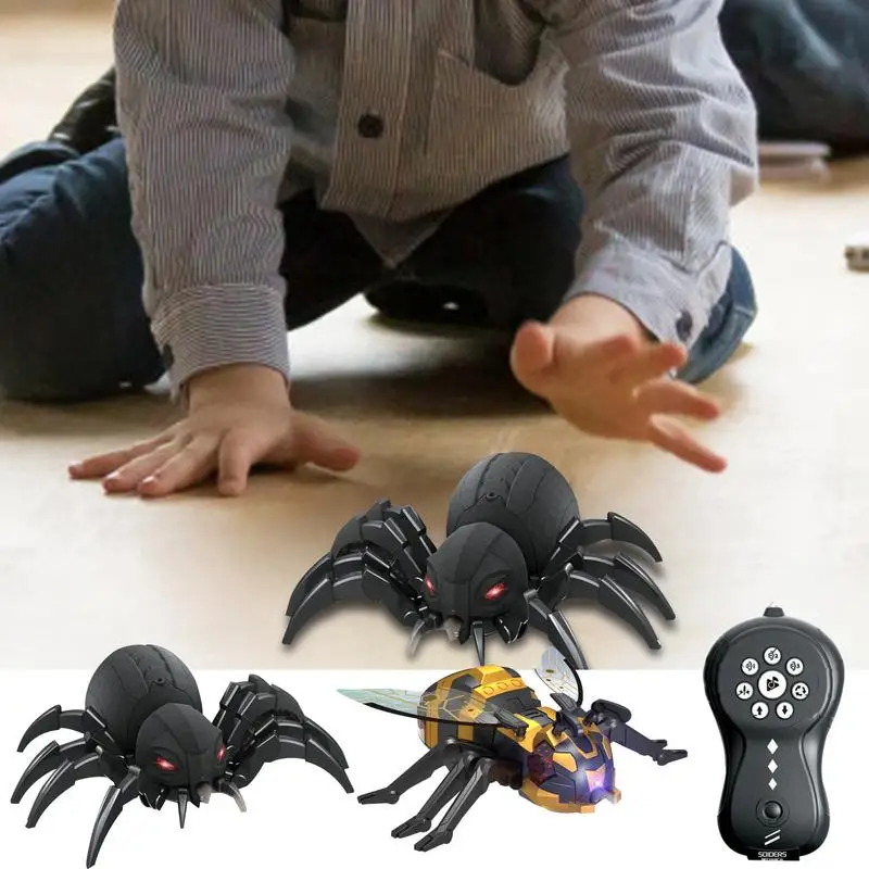 Remote-Control-Spray-Spider-Toy-Electric-Smart-Crawling-Wireless-Remote ...