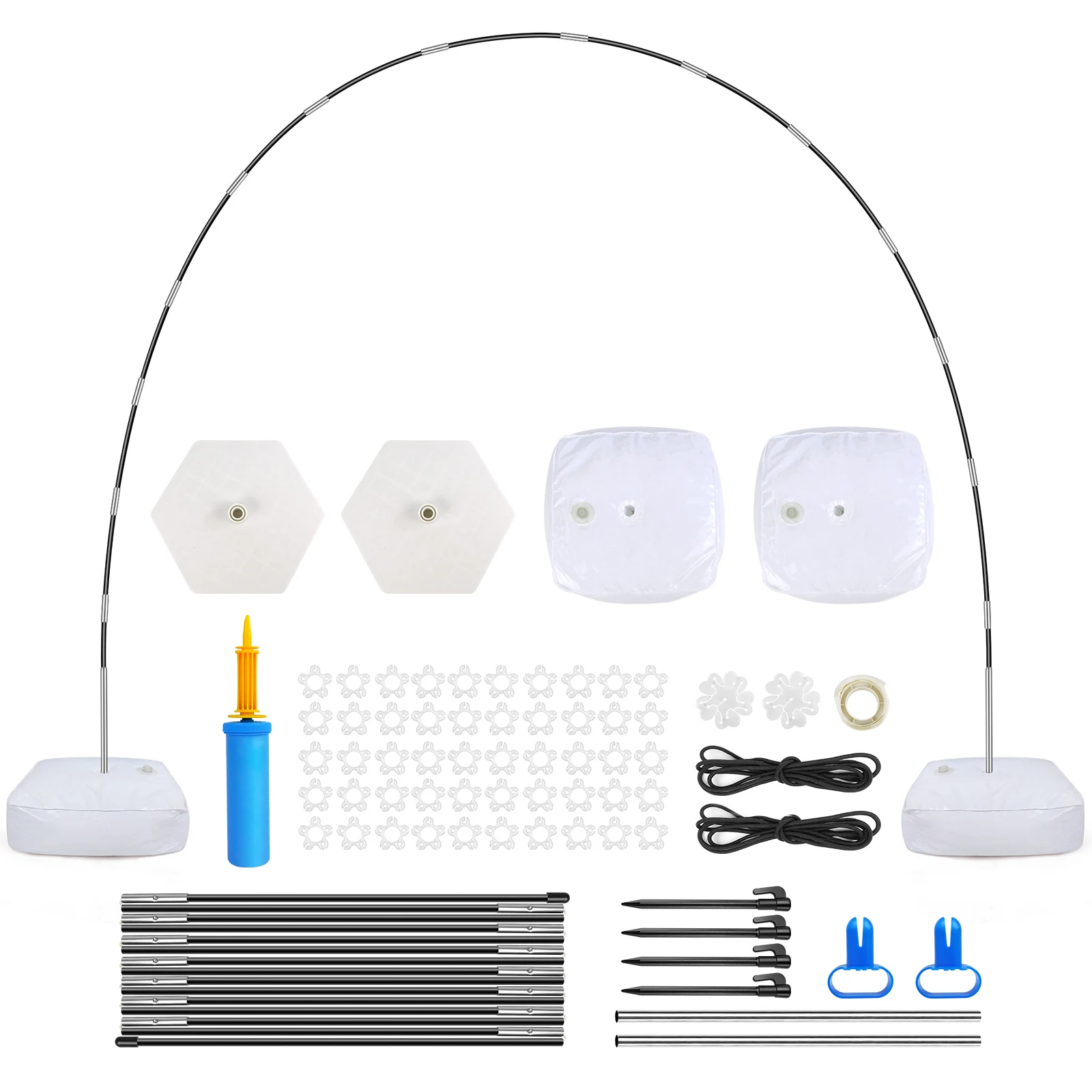 Reusable Balloon Arch Stand Kit with Base, Adjustable Balloon Arch ...