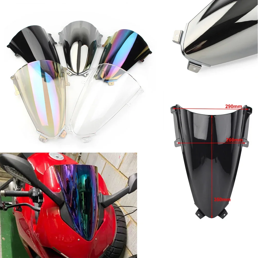Motorcycle-Double-Bubble-Windshield-Deflector-Protector-Wind-Screen-For ...