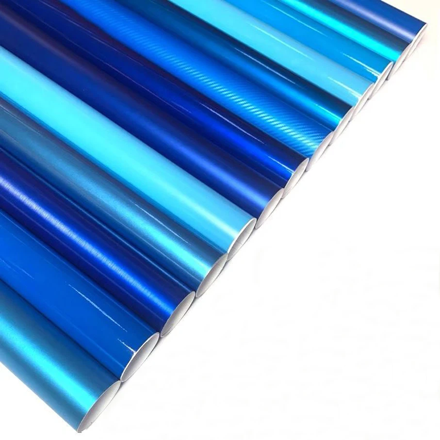14 Kinds Blue Carbon Fiber Car Stickers Vinyl Wrap Film Glossy Matte ...