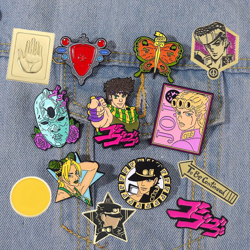 Jojo's Bizarre Adventure Pin para mochila broches de Anime japonés de ...