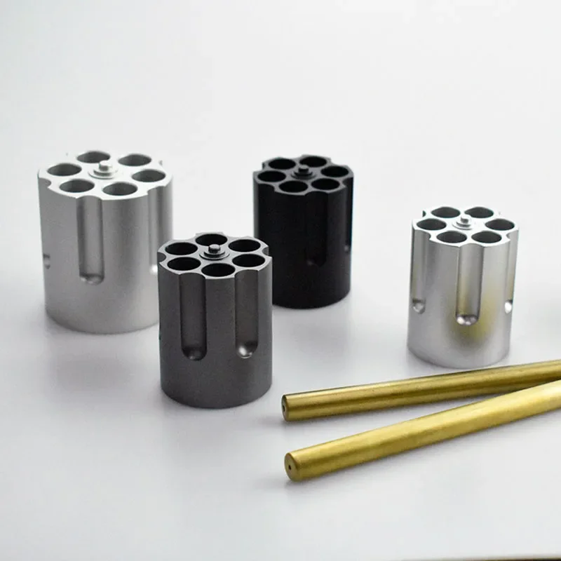 1PC Brushpot Aluminum Creativity Cylinder Pen Metal Pen Container ...