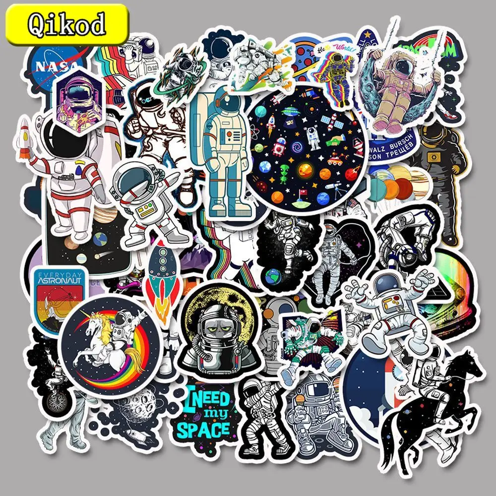 50 PCS Outer Space Sticker UFO Alien Computer Stickers Astronaut Rocket ...