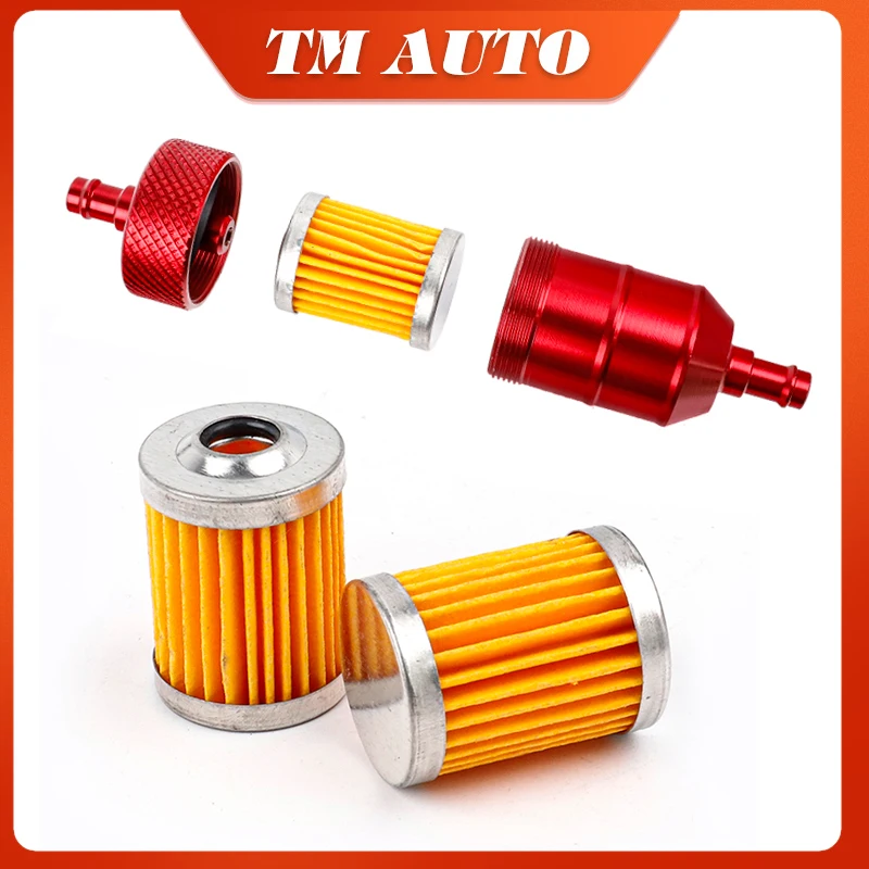 Motorcycle-2-Pcs-Fuel-Filter-Element-Petrol-Washable-Gas-Reusable-for ...