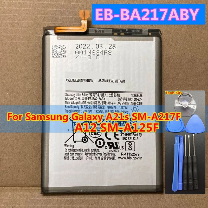 Batería de teléfono Original para Samsung Galaxy A21s, EB BA217ABY, A12 ...