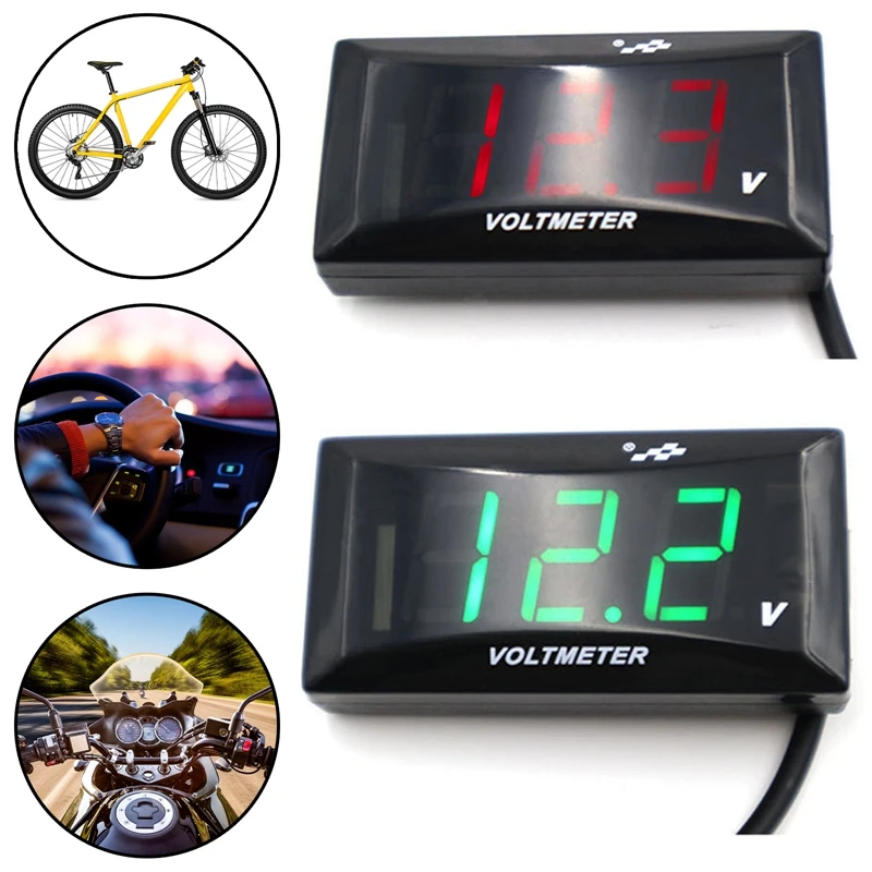 Voltmètre numérique Led multifonction 12V, étanche, panneau de Surface ...