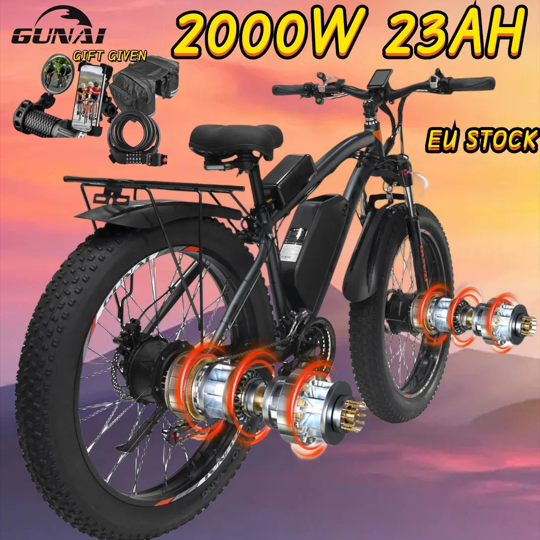 GUANI-GN88-Electric-Bike-4-0-26-Inch-Fat-Tire-Cross-Country-Bike-Dual ...