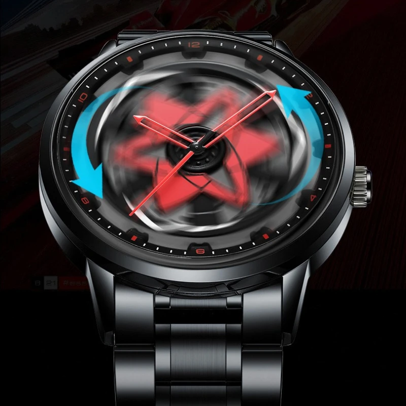 Caleidoscopio Sharingan Orologio con quadrante rotante Spinnning 3D ...