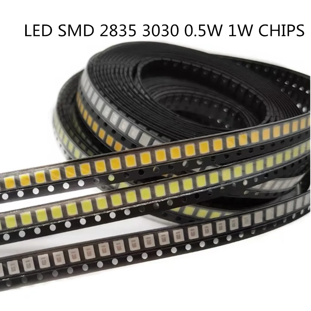 500PCS SMD LED 2835 5730 Chip 0.5W 1W 3V 6V 9V 18V 30V Beads Light ...