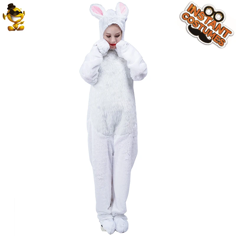 Women White Rabbit Costume Cute Christmas Costumes Adult Animal ...
