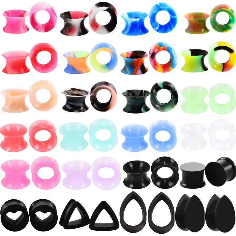1Pair-3-20mm-Silicone-Helix-Piercing-Ear-Tunnels-and-Plugs-Saddle-Heart ...