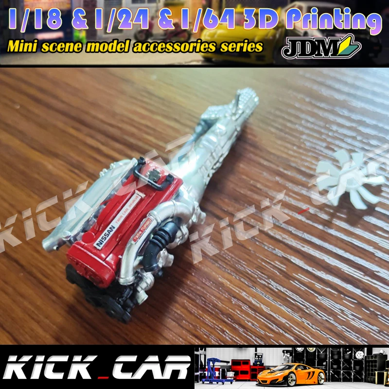 Kickcar Model Car 1/18,1/24 Scale Model Resin Diorama Scene Decoration 3d Printing Gtr Engine ...
