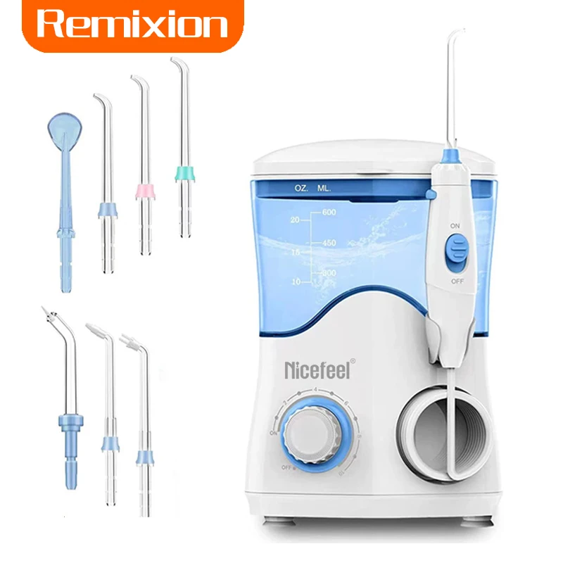 600ML-Tabletop-Water-Flosser-10-Speeds-Oral-Irrigator-5-Function-Nozzle ...