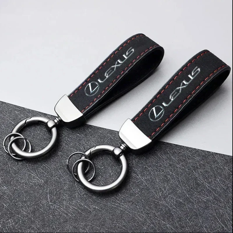 Suede Keychain Customize Emblem Keyring Pendant For Lexus Fsport RX330 ...