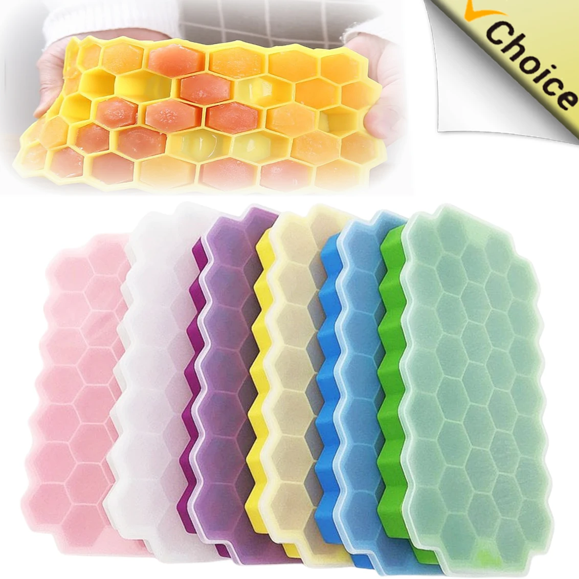 1-10PCS-Ice-Mold-Stacked-Silicone-Ice-Crate-with-Cover-37-Grid ...