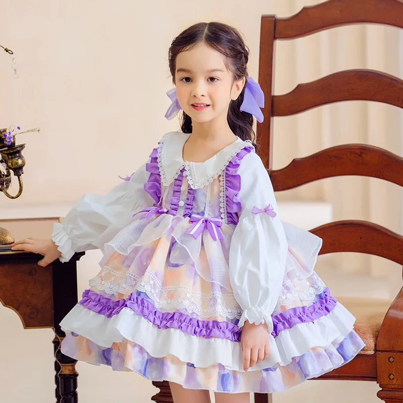 Spanish Baby Boutique Dress Girls Birthday Party Dresses Kids Lace Bow spanish-baby-boutique-dress-girls-birthday-party-dresses-kids-lace-bow