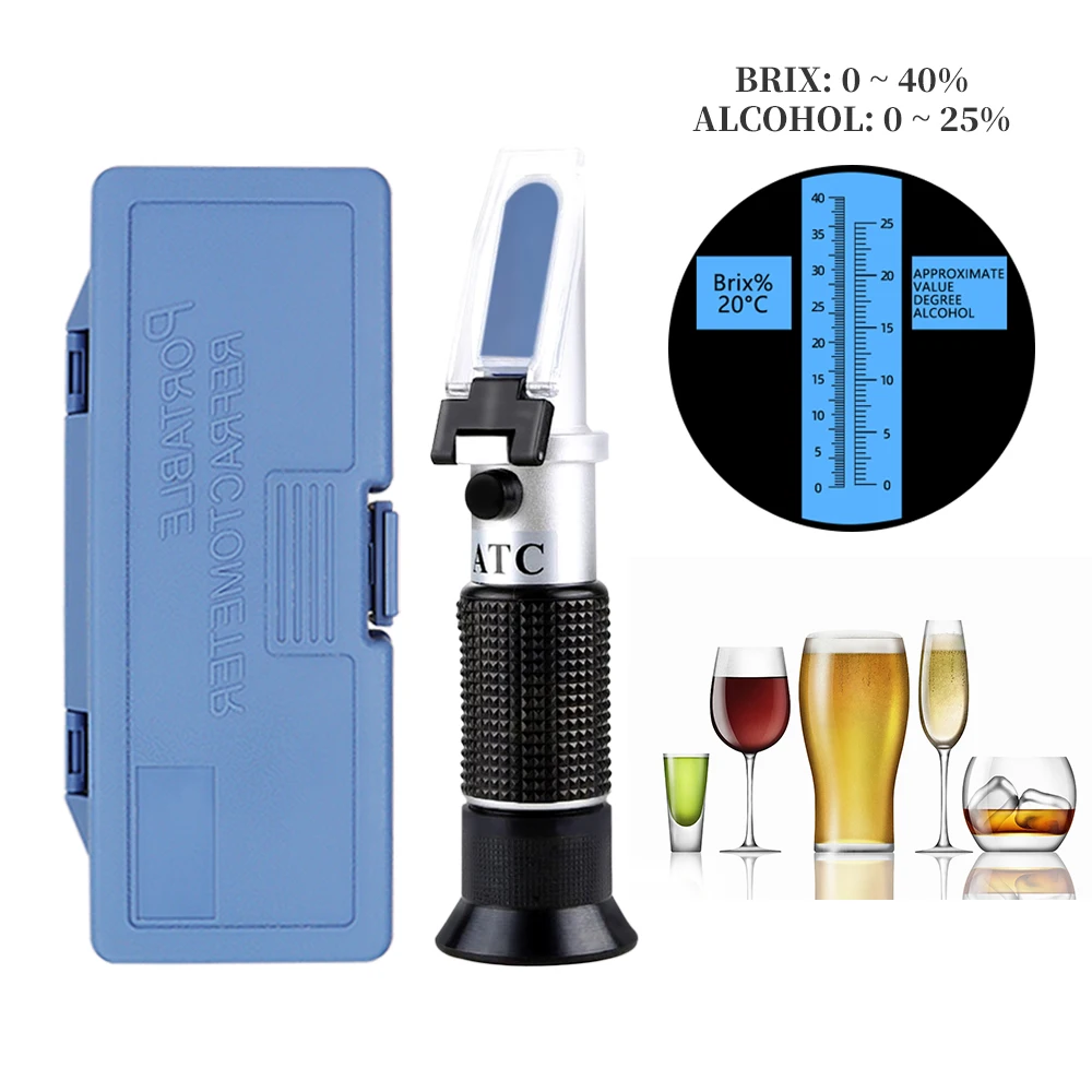 Handheld Alcohol Refractometer Sg 1.000 1.130 Bier Alcoholmeter ...