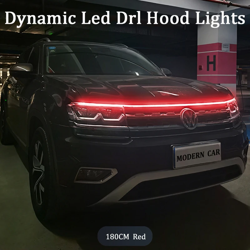 Dynamic Universal 12v Car Led Hood Daytime Running Light Strip ...