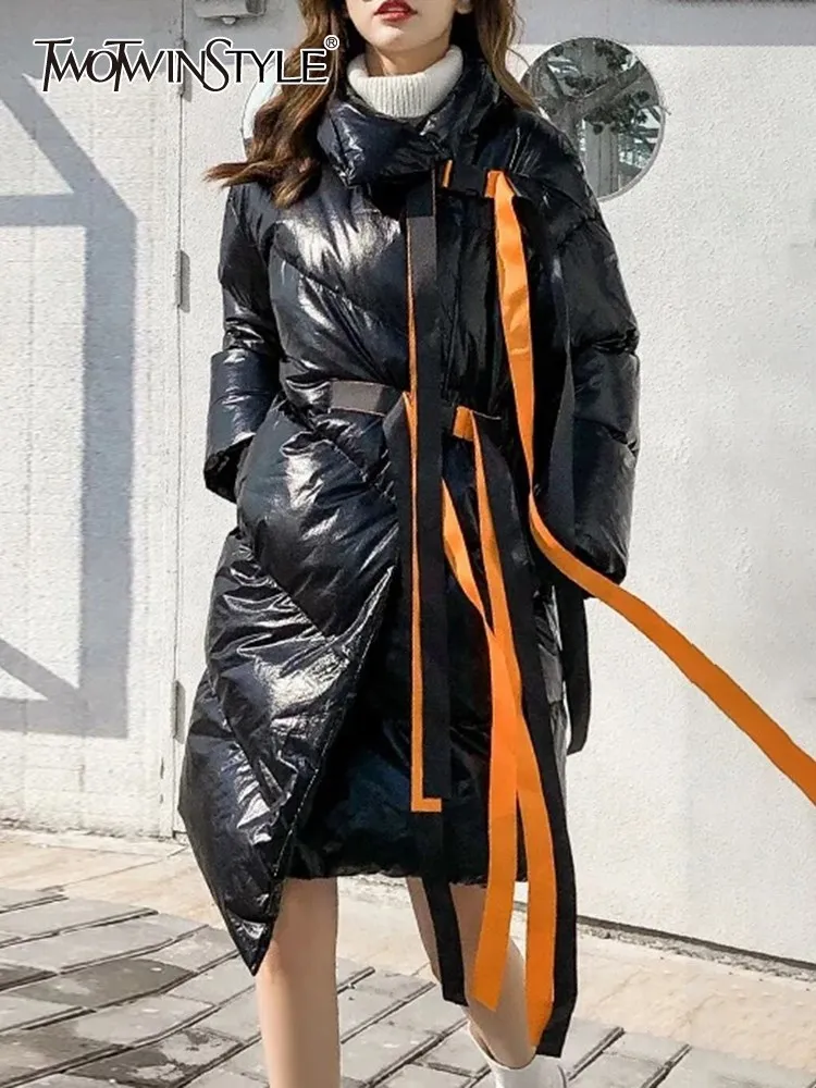 TWOTWINSTYLE-Spliced-Lace-P-Prakas-Female-Turtleneck-Long-Sleeve ...