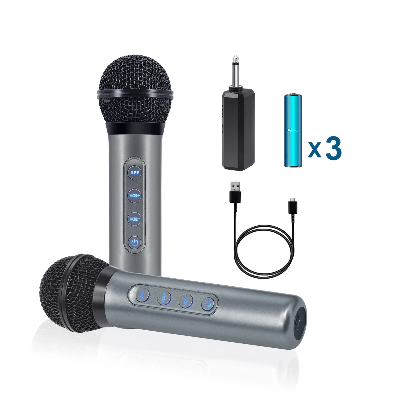 Heikuding 2.4G Cordless Handheld Karaoke Microphone Universal Wireless ...