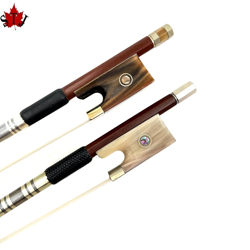 1pcs Best Brazilwood Round Stick 4/4 violin bow Fiddle Bow. round stick ...