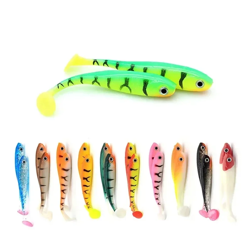 5PCS-T-tail-Rockvibe-Soft-Bait-7cm-2-1g-Artificial-Worm-3D-Fish-Eye ...