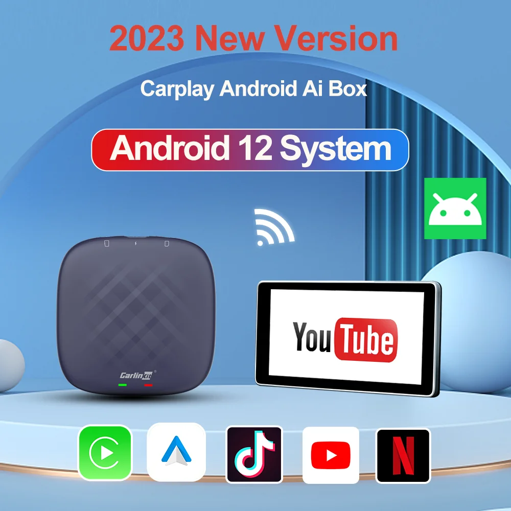 Carlinkit Android 12 Carplay Ai Box Qualcomn 6125 Qcm6125 Android Box V4 Tbox Plus