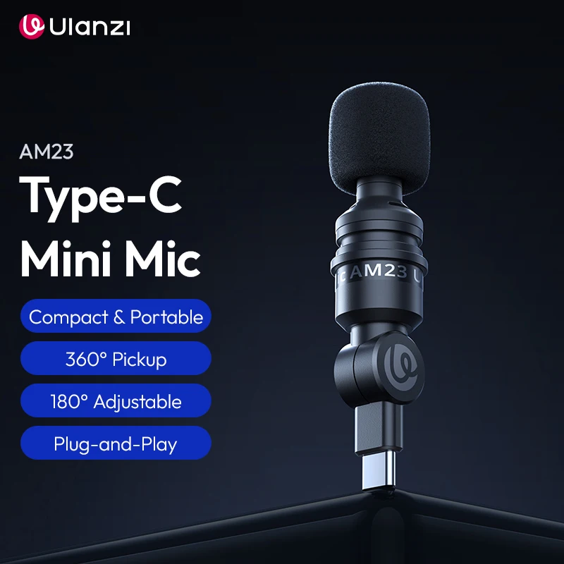 Ulanzi AM23 Type-C Mini Mic Ultra-compact Microphone 360 ...