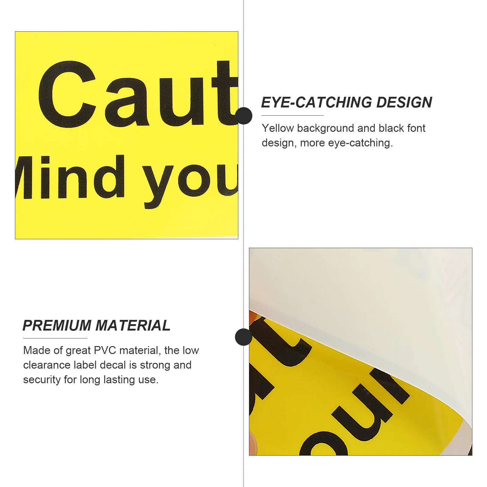 Be Careful Head Stickers Caution Low Ceiling Signs Warning Label Watch ...