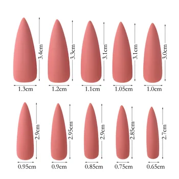100Pcs/Box Black Matte False Nail Tips Reusable French Sharp End ...