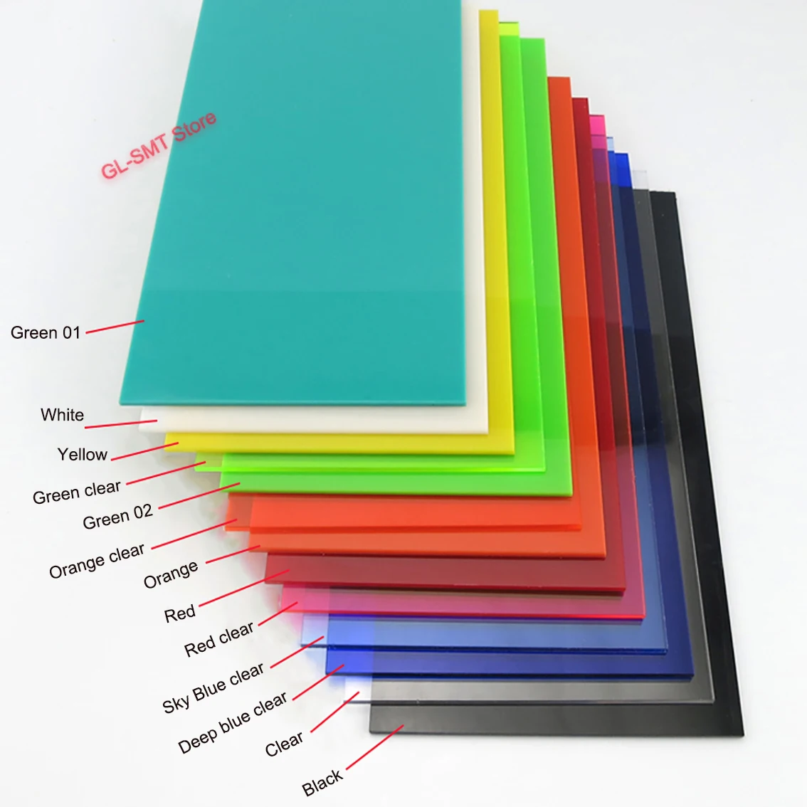 1Pcs Colored Acrylic Sheet 100*200mm Thick 2.3mm Plastic Board For DIY ...