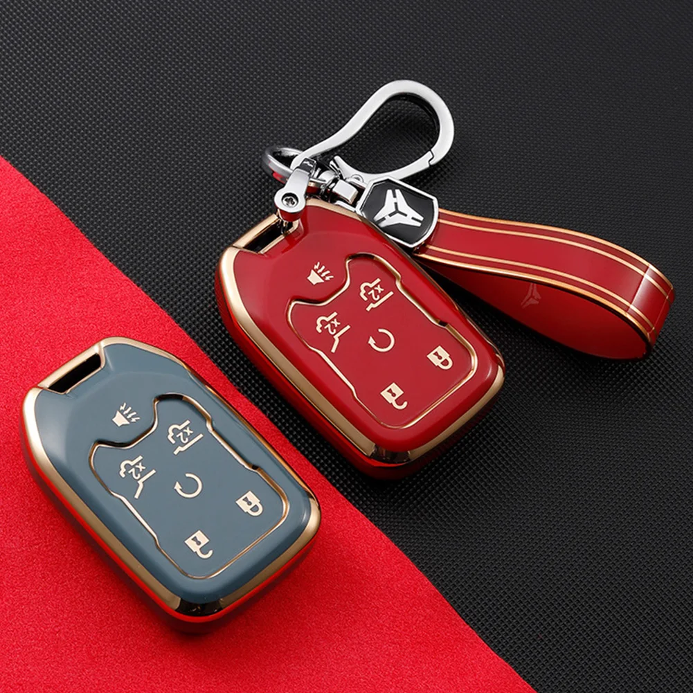6 Buttons TPU Car Flip Key Case Cover Shell for Chevrolet 2015 2016 Gmc ...